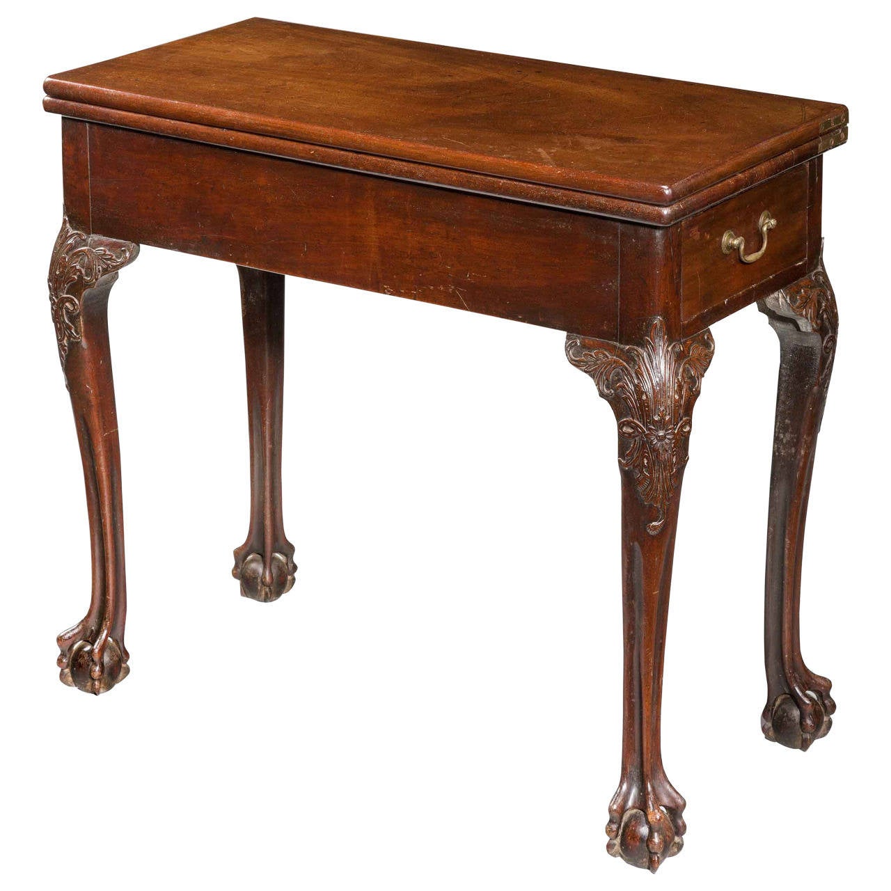 Mid-18th Century Mahogany Card Table For Sale at 1stdibs
