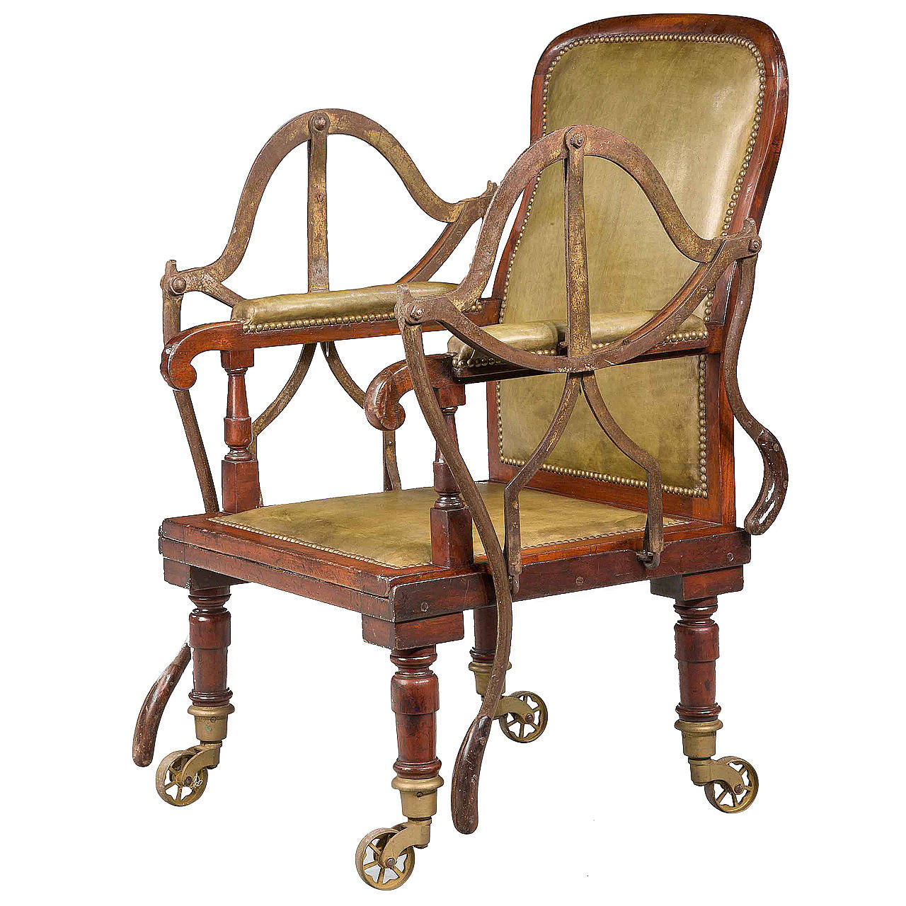 19th Century Mahogany Framed Carrying Chair For Sale at 1stDibs