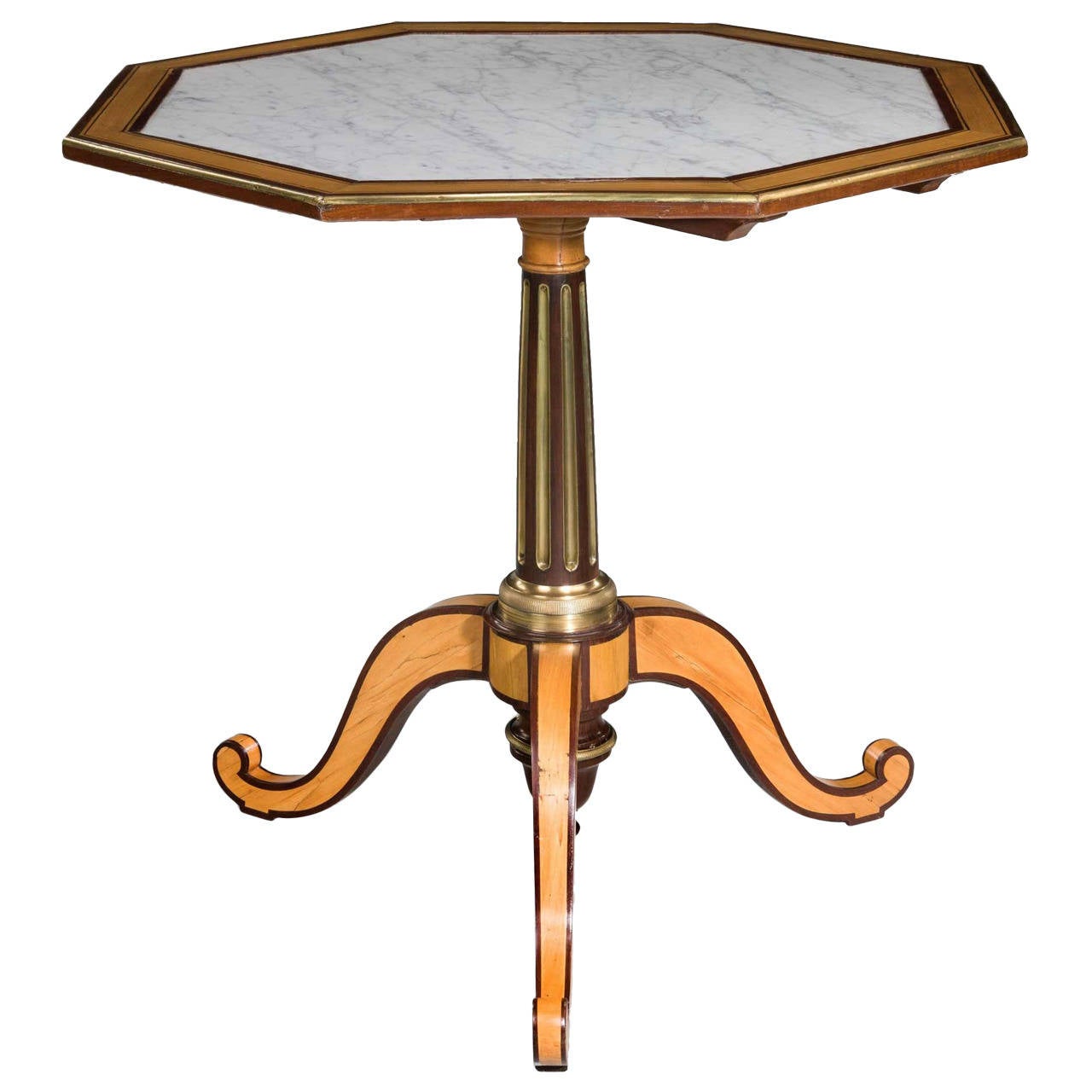 German Rococo 18th Century Glass Bead Decorated Centre Table with ...