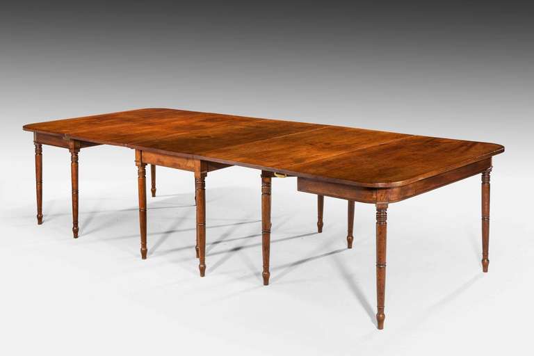 George III Period Mahogany Three Section Dining Table at 1stDibs