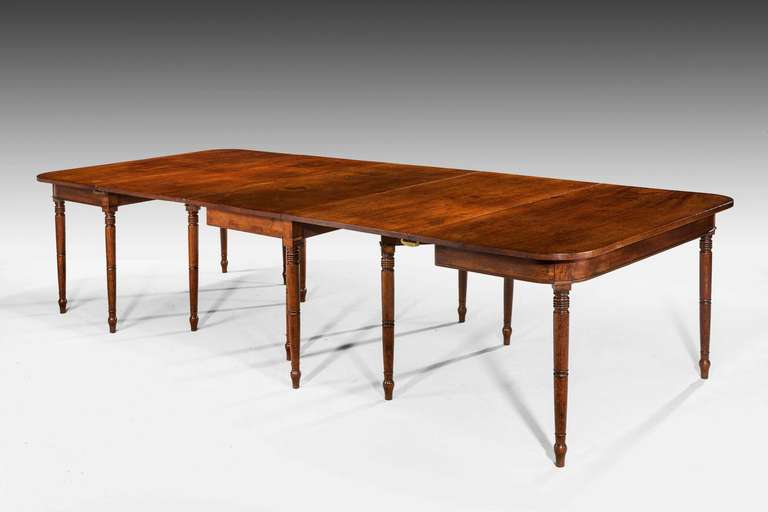 George III Period Mahogany Three Section Dining Table at 1stDibs