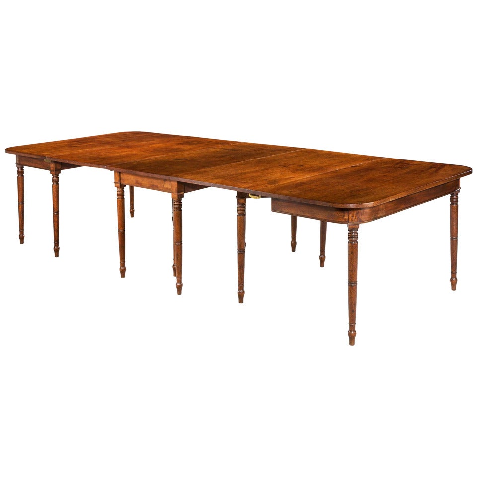 George III Period Mahogany Three Section Dining Table at 1stDibs