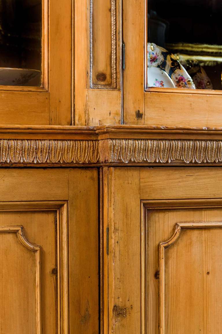 18th Century Pine Triple Breakfront Bookcase at 1stDibs