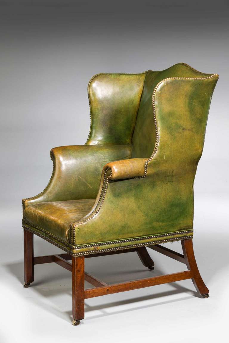 Chippendale Period Wing Chair at 1stDibs