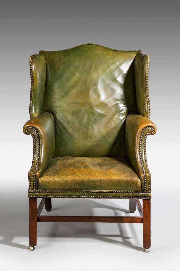 Chippendale Period Wing Chair at 1stDibs