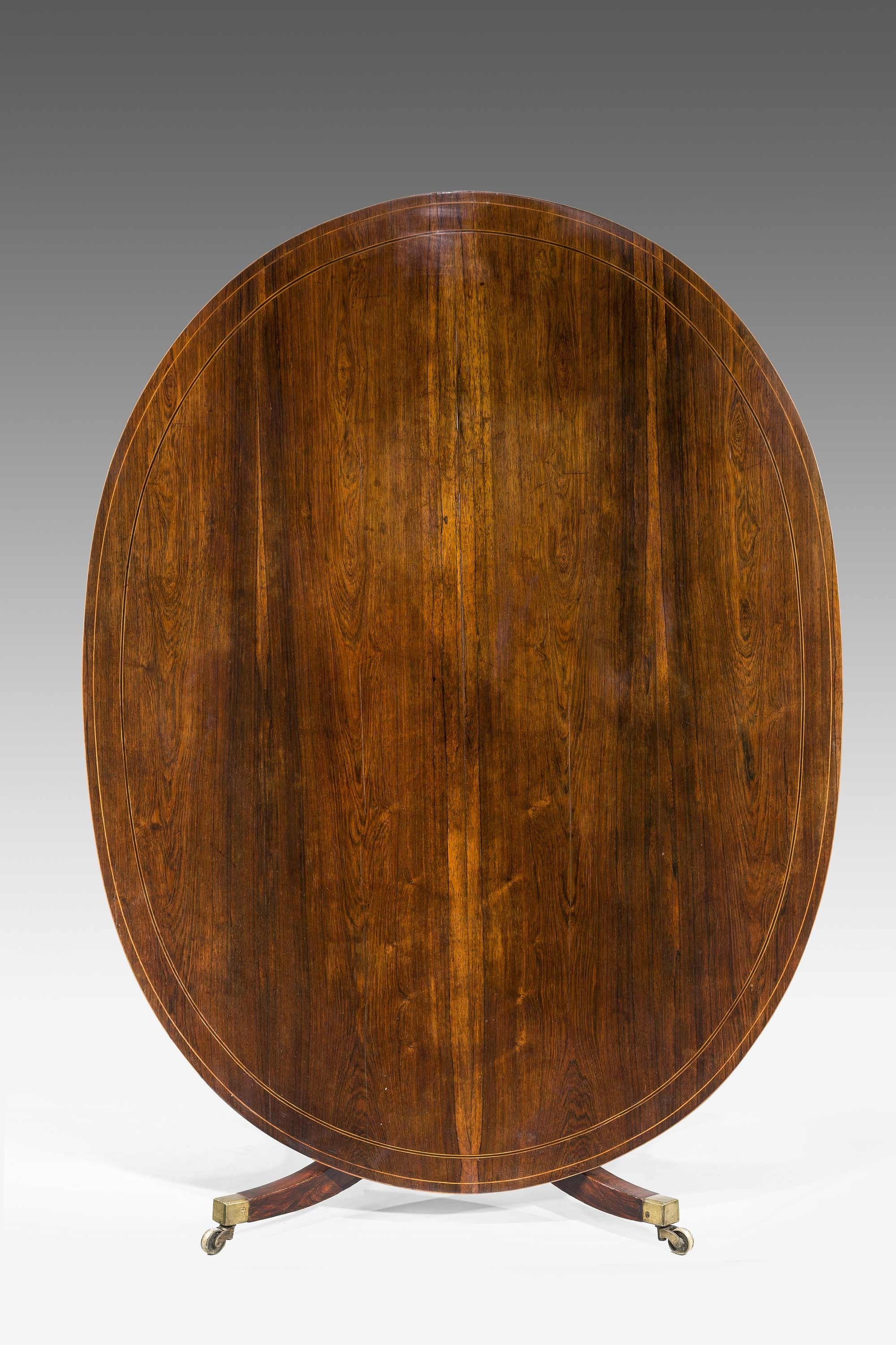 George III Period Rosewood Oval Dining Table at 1stDibs