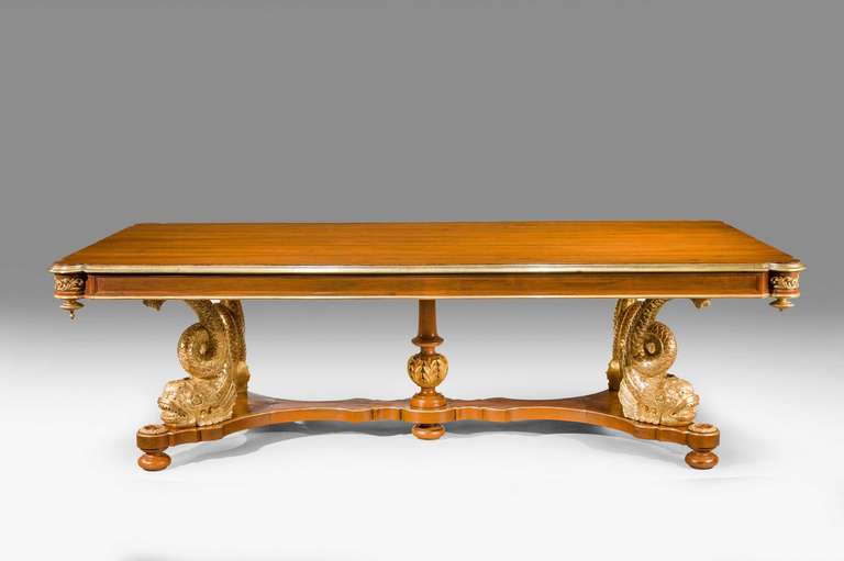 A rare 19th Century mahogany and parcel gilt Centre Table at 1stDibs