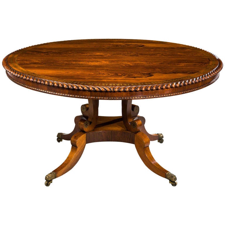 Regency Period Circular Dining Table at 1stDibs
