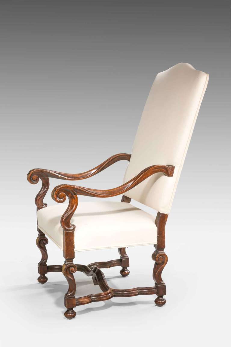Parcel Gilt and Oak Chair of 17th Century Design at 1stDibs