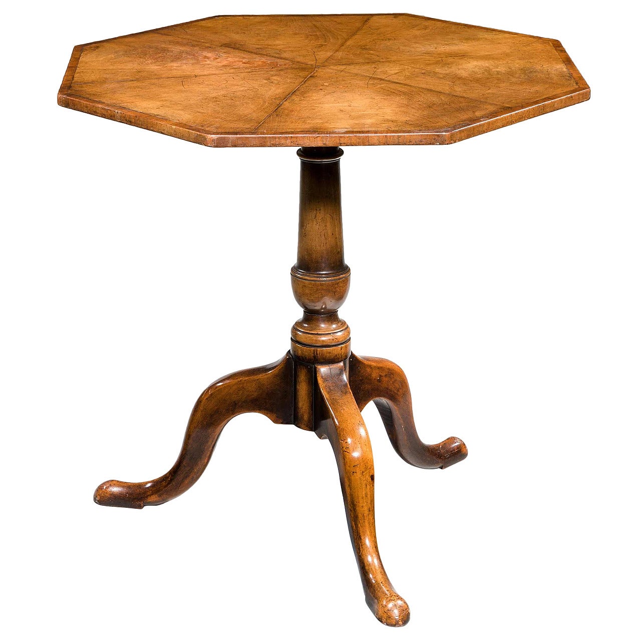 Inlaid Octagonal Table with Star Design, 20th Century at 1stDibs