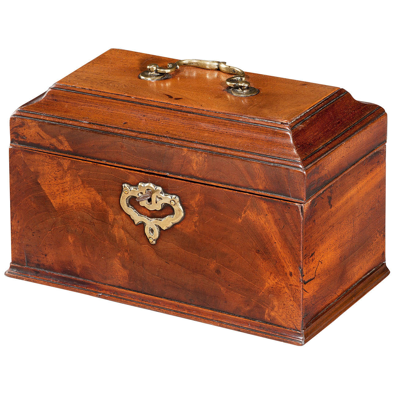 Chippendale Period Mahogany Tea Caddy For Sale at 1stdibs