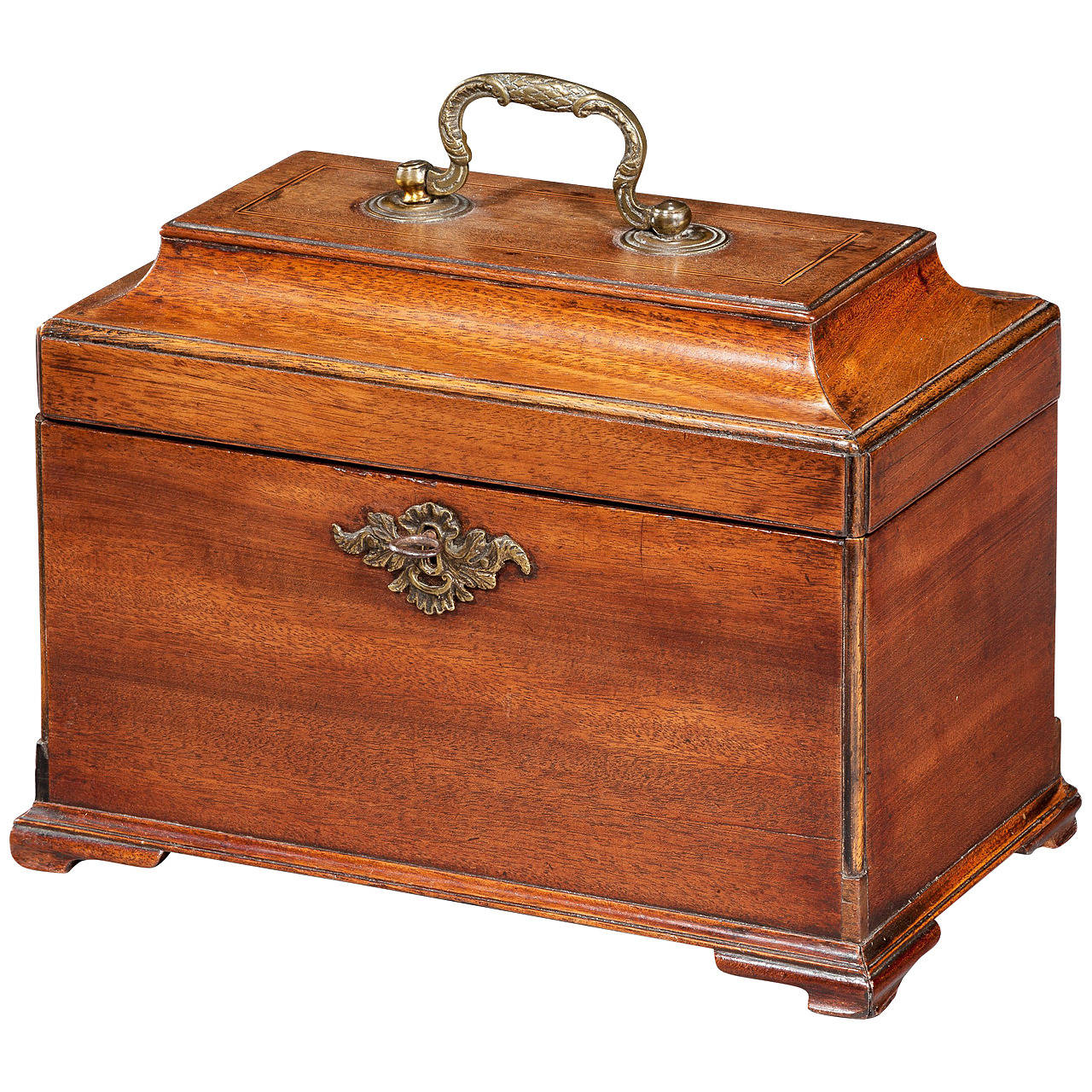 George III Period Mahogany Tea Caddy at 1stDibs