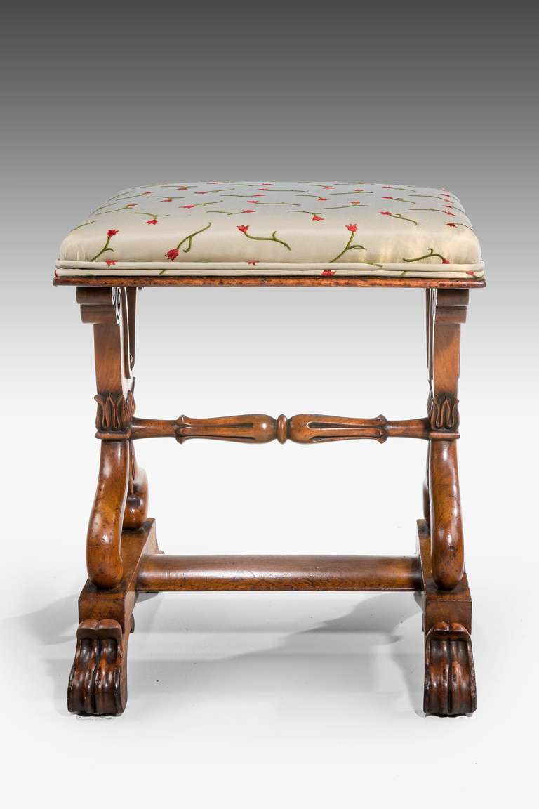 Pair of Regency Period Stools For Sale at 1stDibs