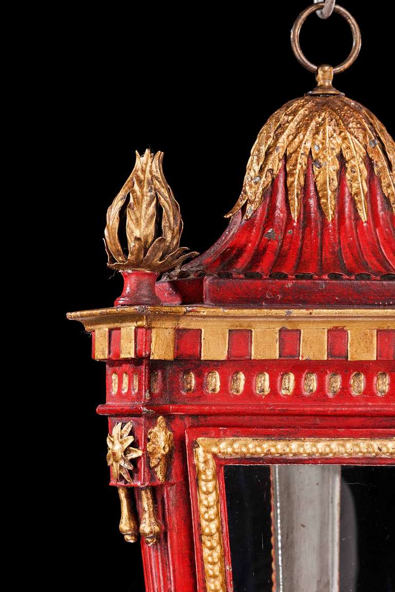 Pair of Three-Sided Lanterns For Sale at 1stdibs