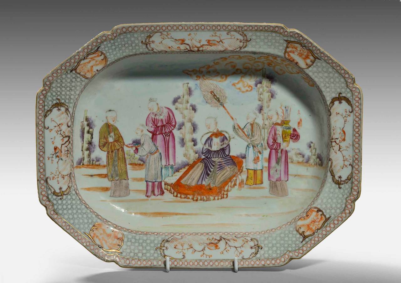 Rare Pair of 18th Century Chinese Deep Rectangular Dishes For Sale at ...