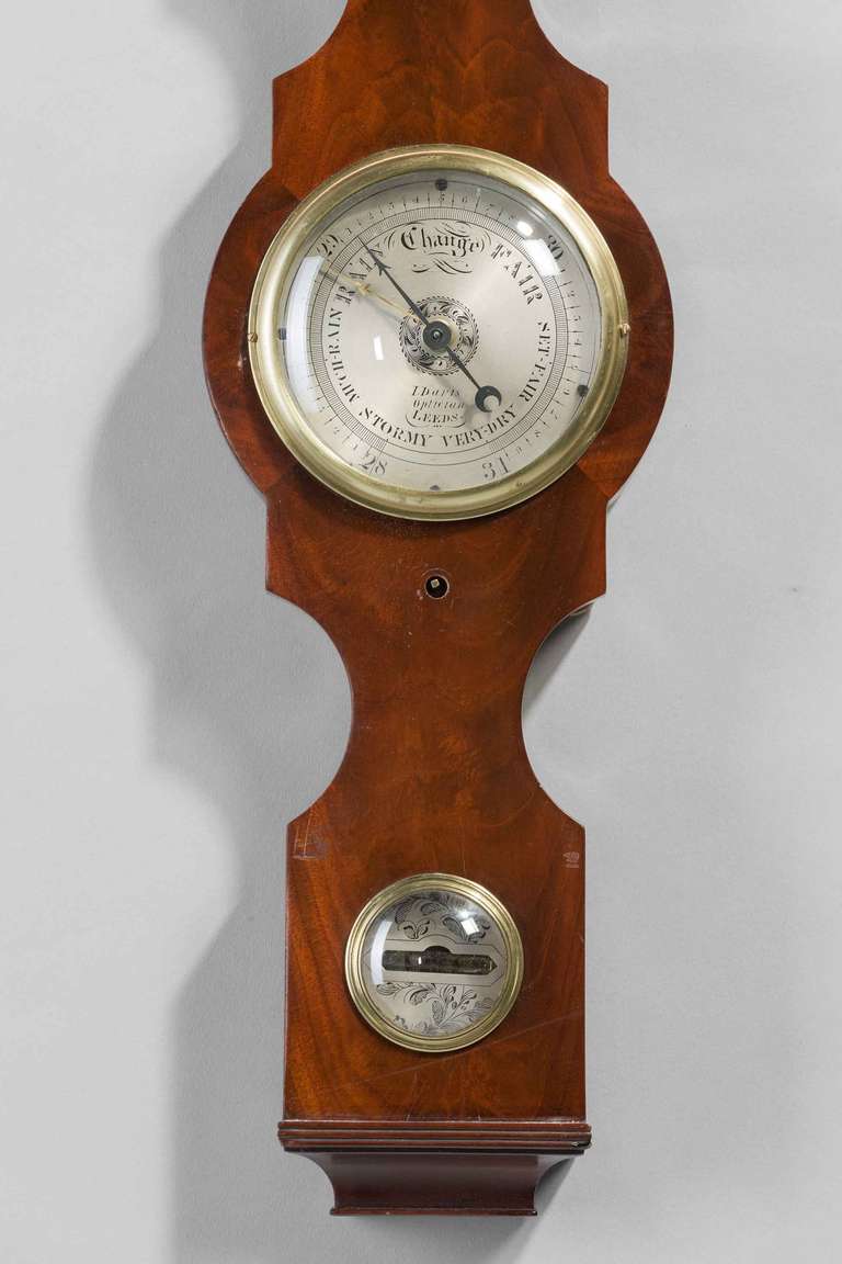 Regency Period 4 ins Dial Barometer by I. Davis of Leeds Yorkshire For ...