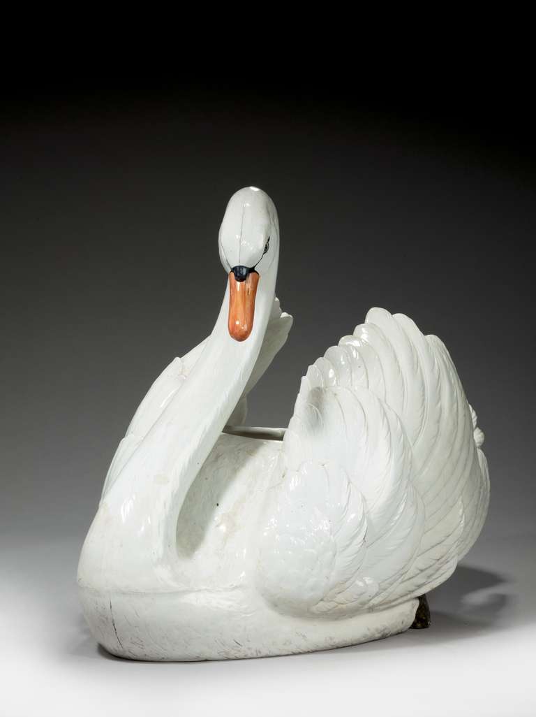 Large Pottery Swan at 1stDibs