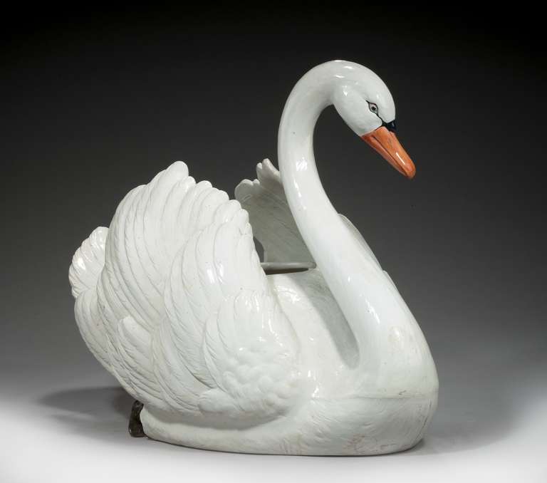 Large Pottery Swan at 1stDibs