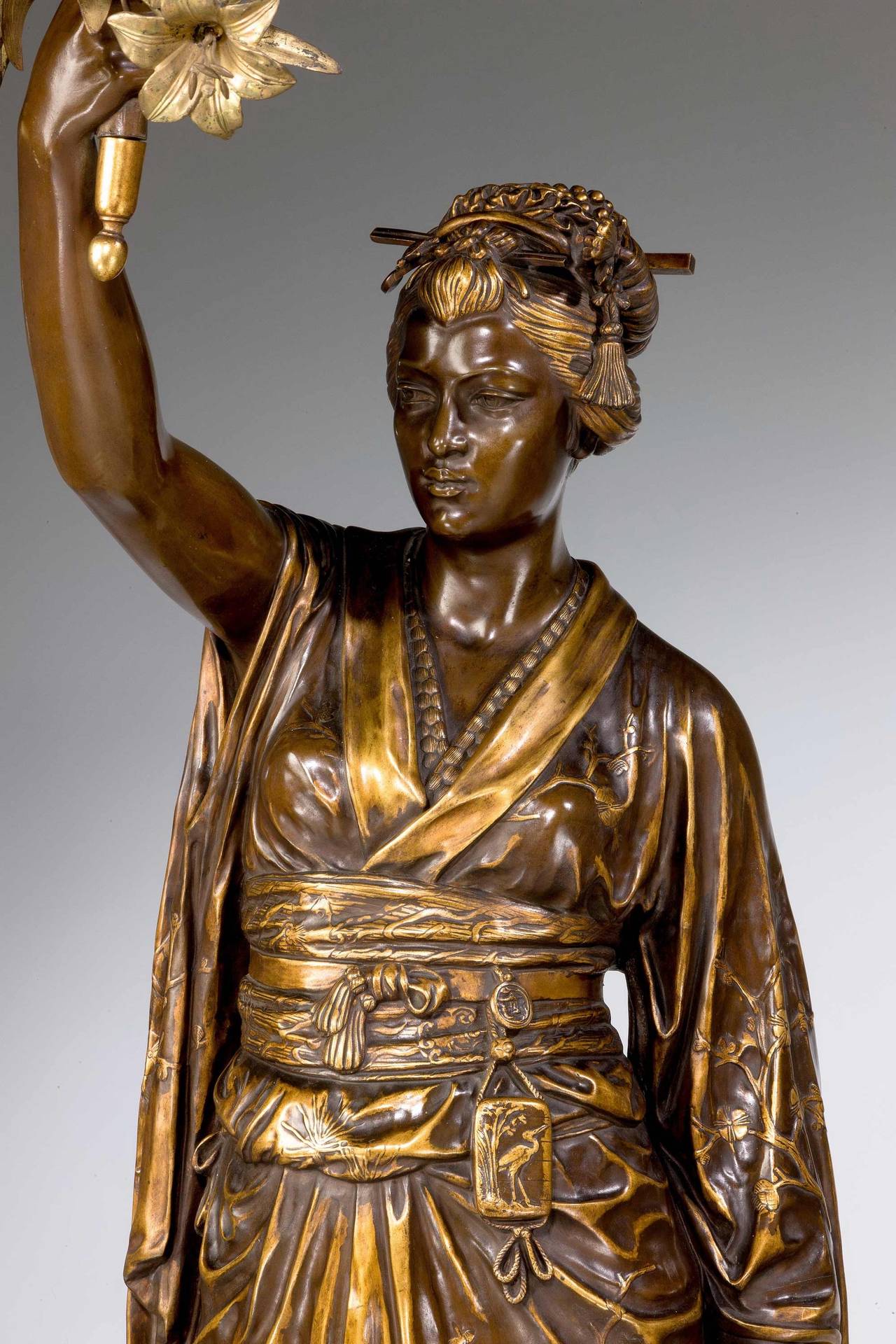 A Fine Pair of 19th Century Sculptures of Japanese Ladies For Sale at ...