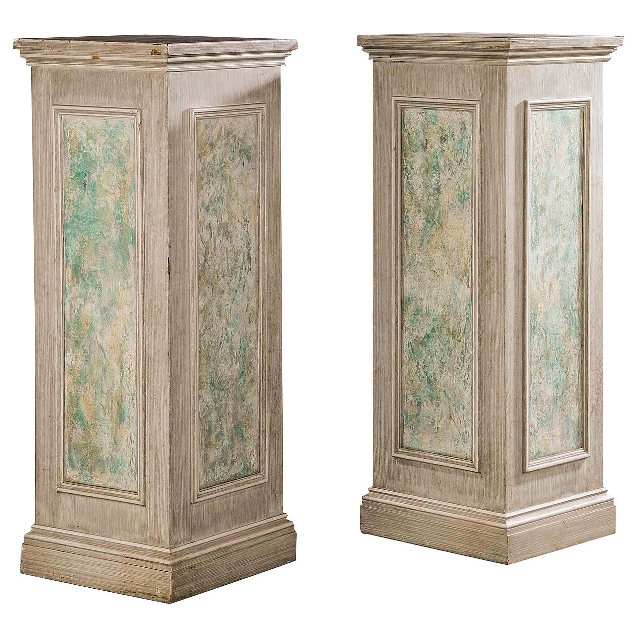 Pair of Large Square Section Columns For Sale at 1stDibs