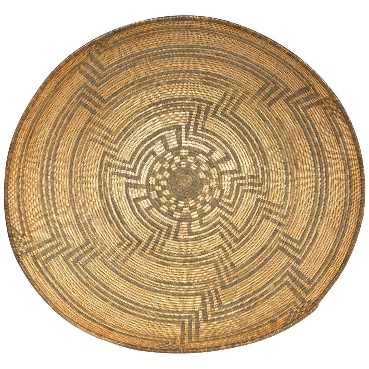 Large Apache Tray with Whirlwind Design on Stand For Sale at 1stDibs