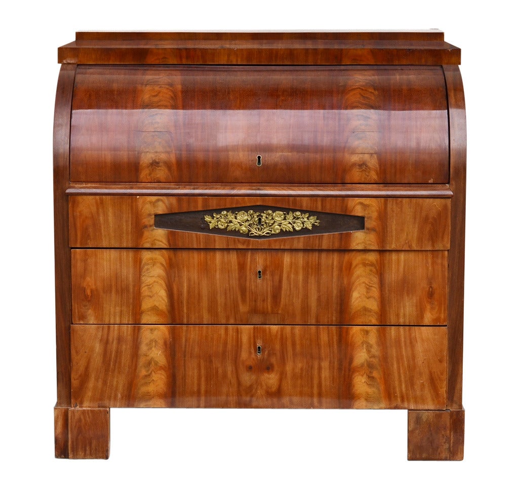 Biedermeier Period Cylindrical Secretary from Hamburg, 1830s For Sale ...