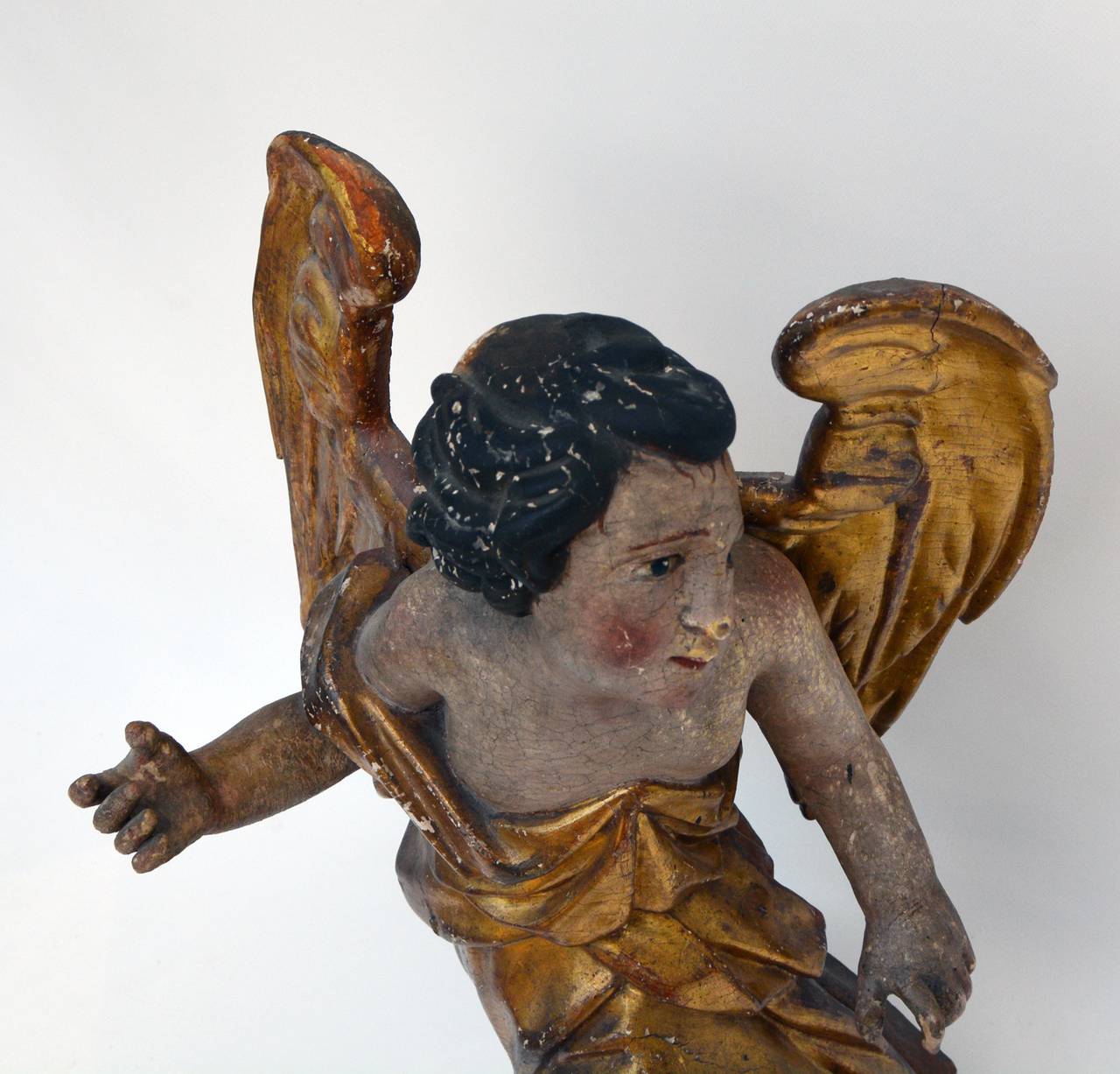 Baroque Era Sculpture of an Angel, 1700s For Sale at 1stDibs