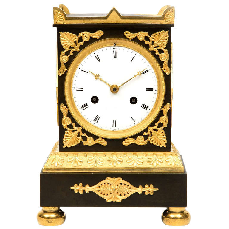 Attractive Small French Empire Mantel Clock, circa 1800 For Sale at 1stDibs