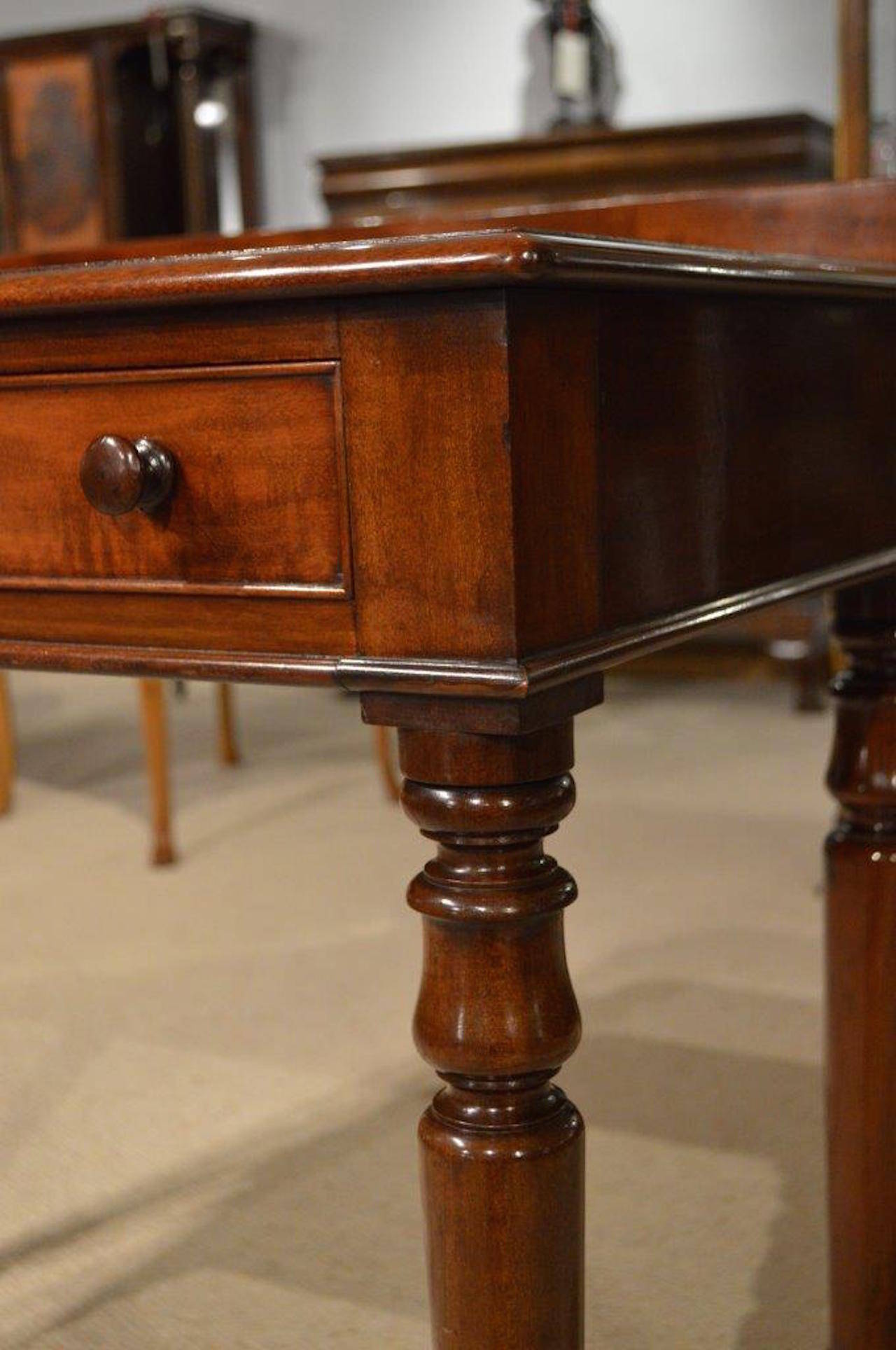 A Mahogany Early Victorian Period Two Drawer Side Table at 1stDibs