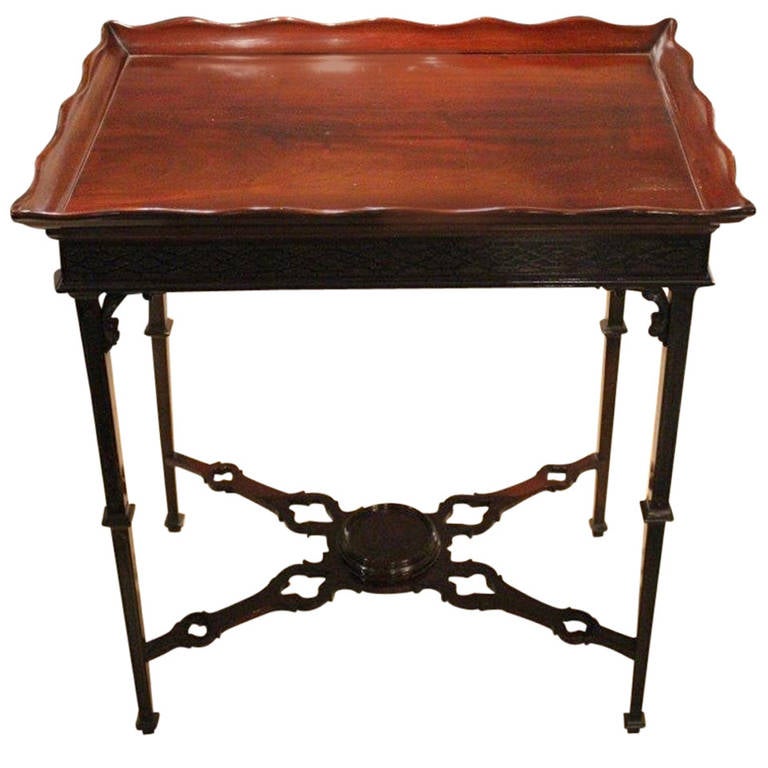 Mahogany Chippendale Revival, Antique Silver Table at 1stDibs