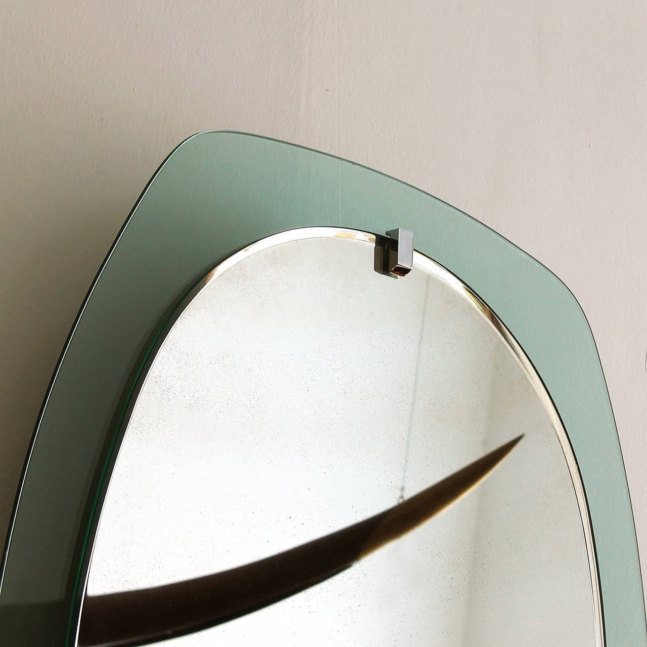 Green italian mirror from the 60´s at 1stDibs