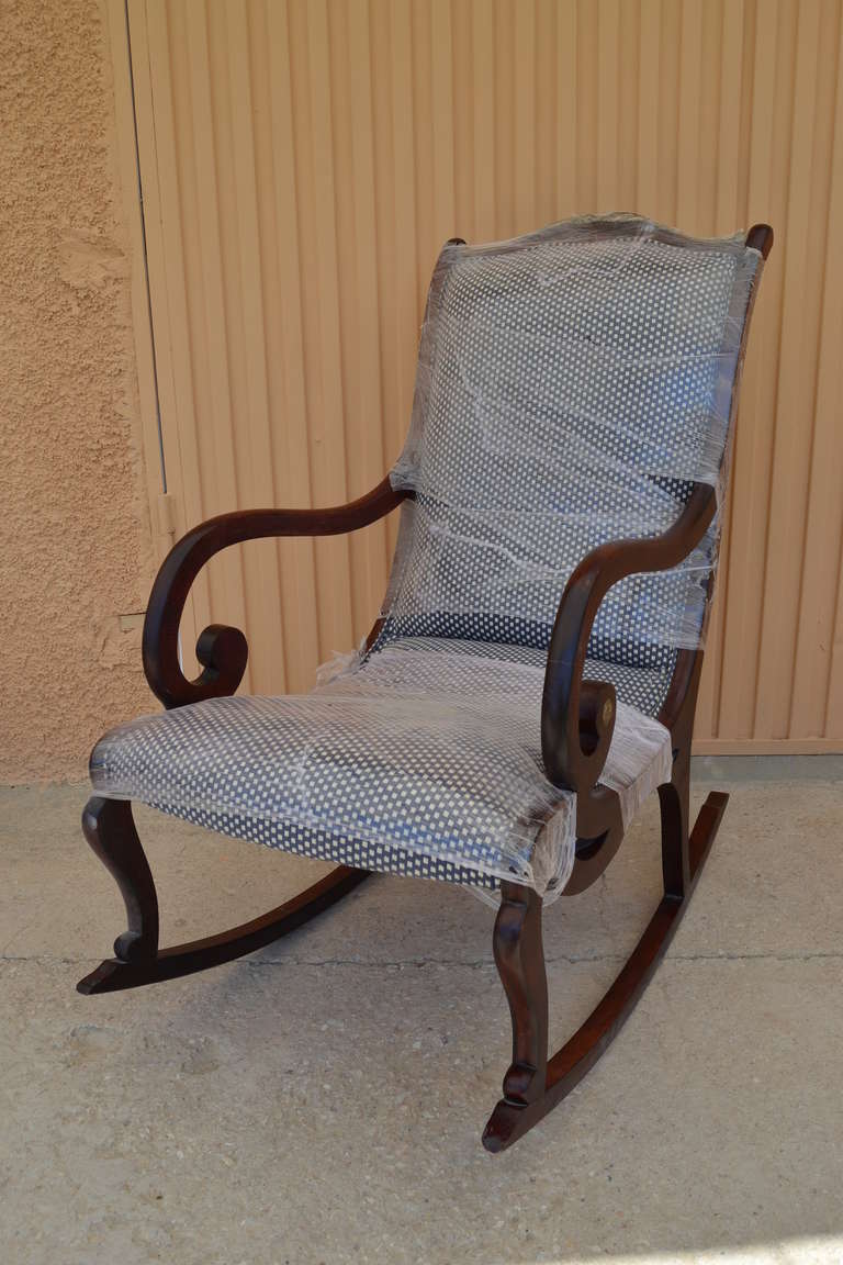 Victorian Style Rocking Chair For Sale at 1stDibs