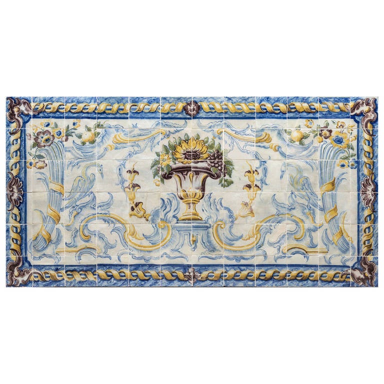 Portuguese Polychrome Tile Panels at 1stDibs