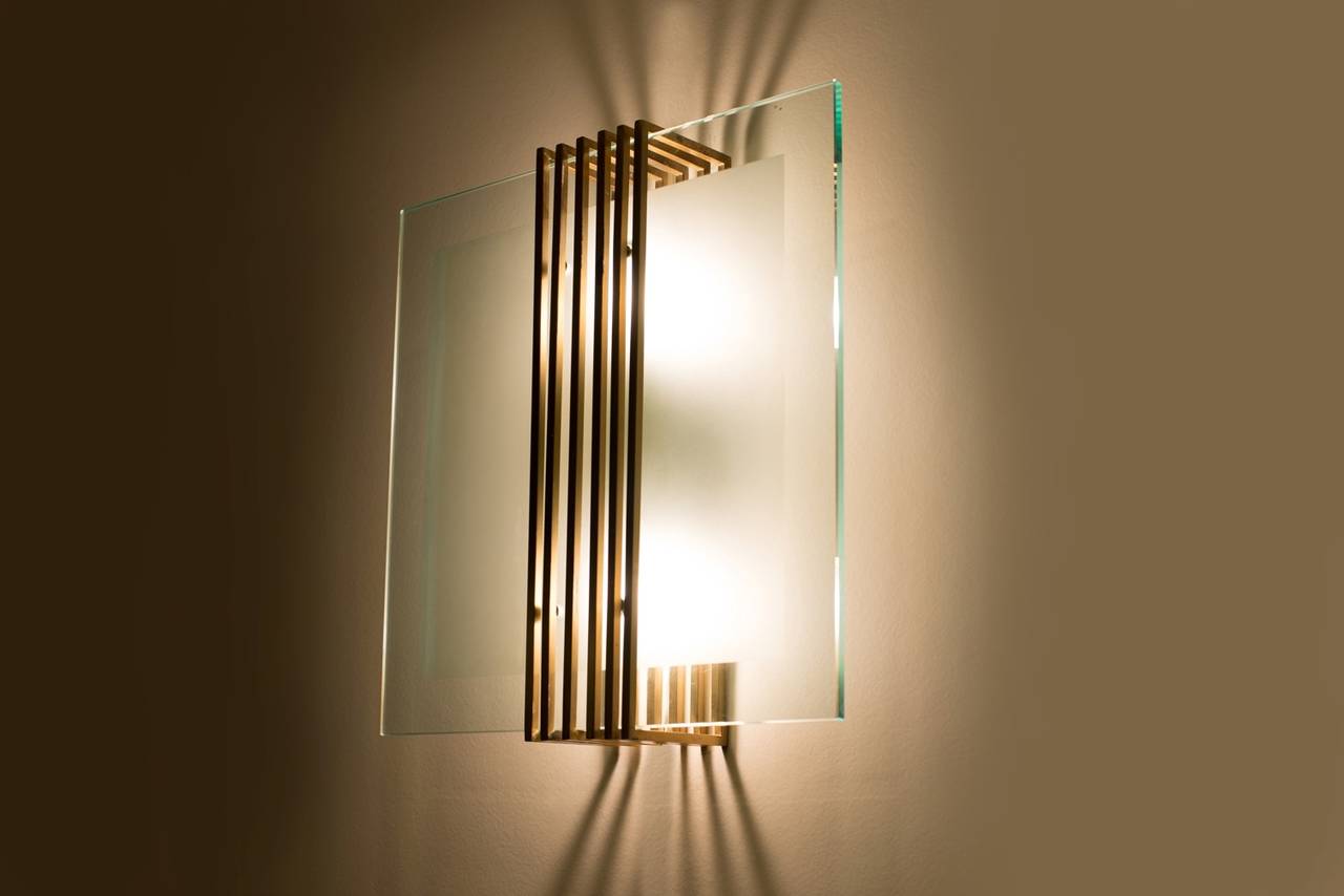 Large Square Wall Lamp at 1stDibs
