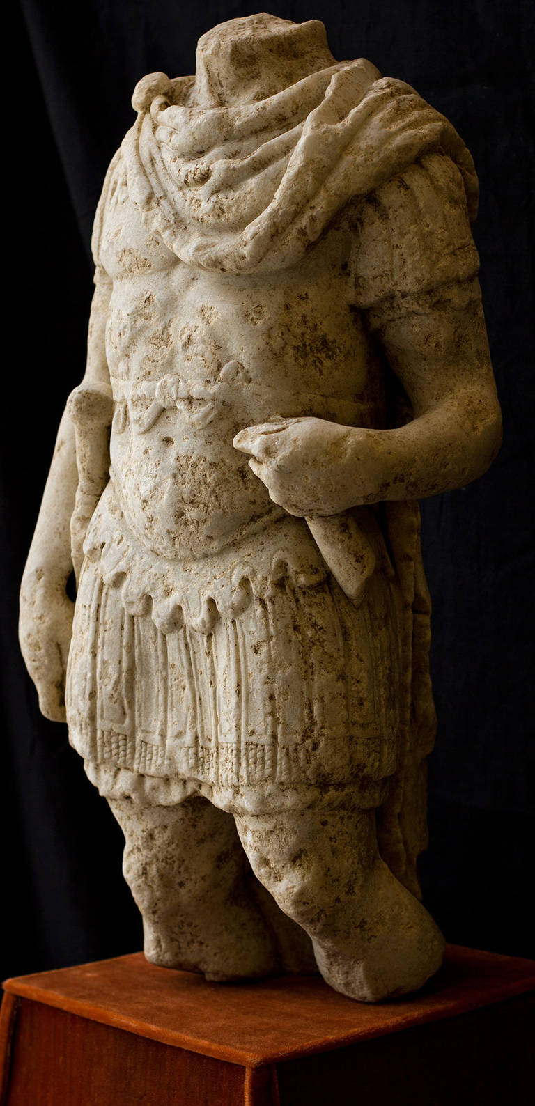 Roman Torso Sculpture from 2nd Century Depicting a Centurion in White ...