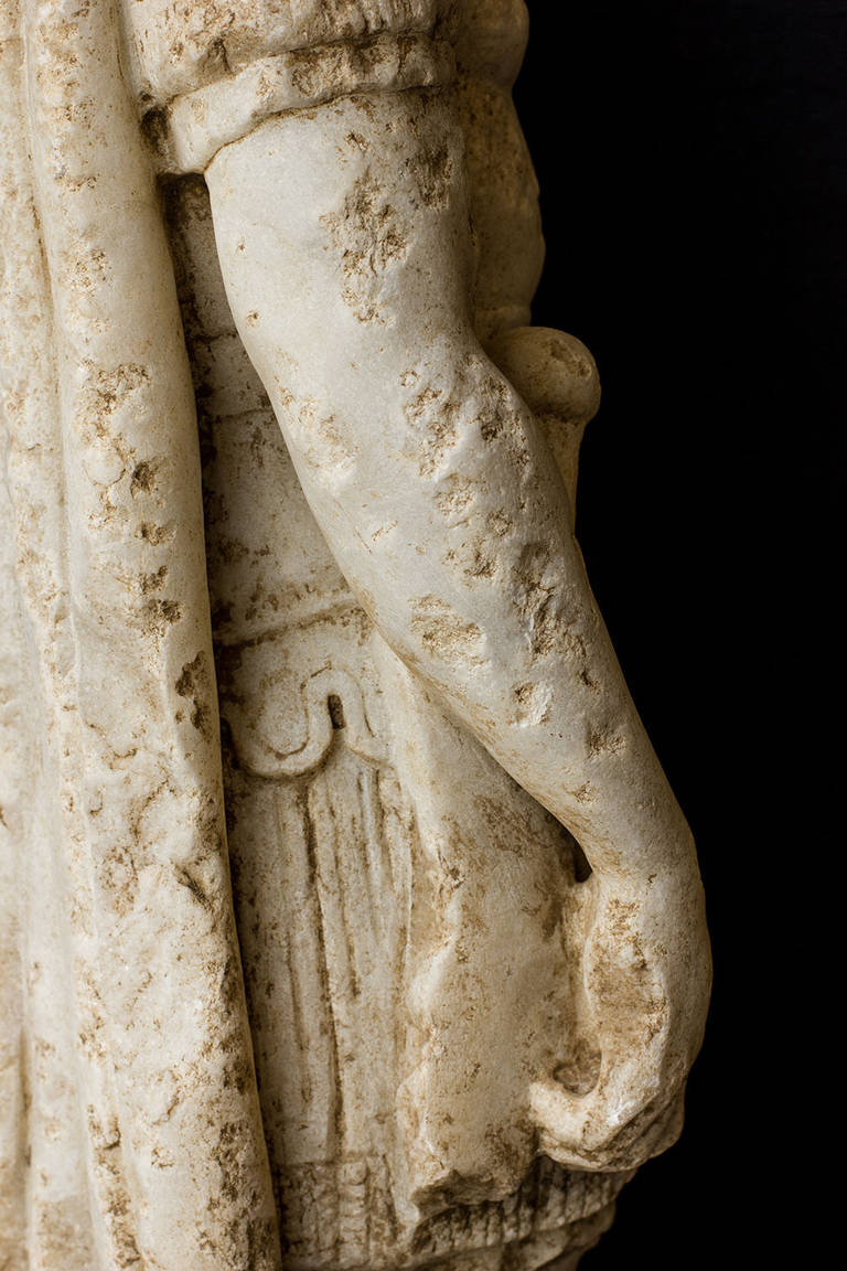 Roman Torso Sculpture from 2nd Century Depicting a Centurion in White ...