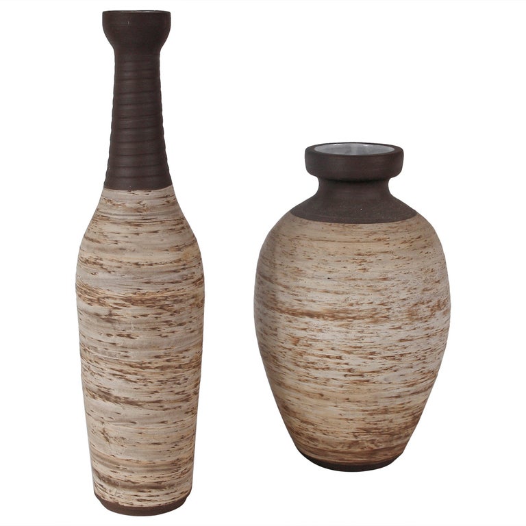 Pair of Ravelli Ceramic Vases For Sale at 1stDibs