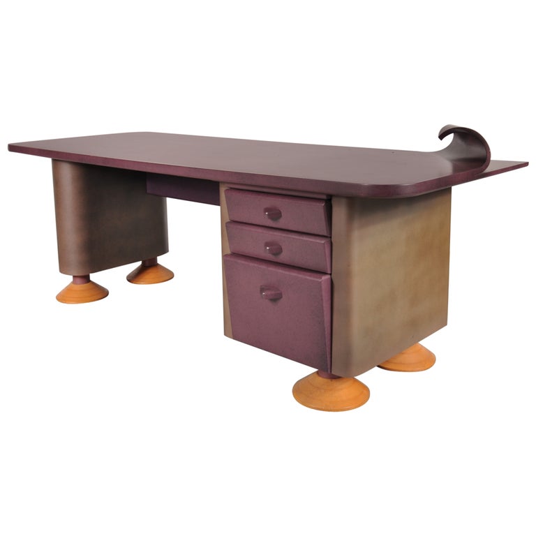 Rare Memphis Style Desk, circa 1980 at 1stDibs