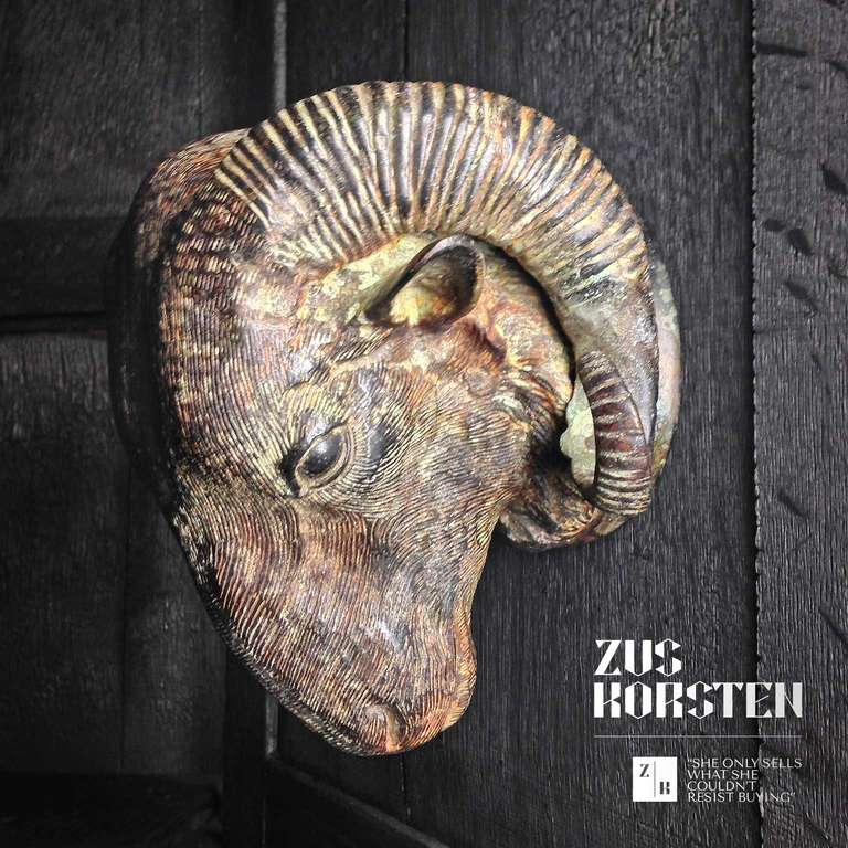 Bronze Cast of Rams Head at 1stDibs | bronze rams head, bronze ram head ...