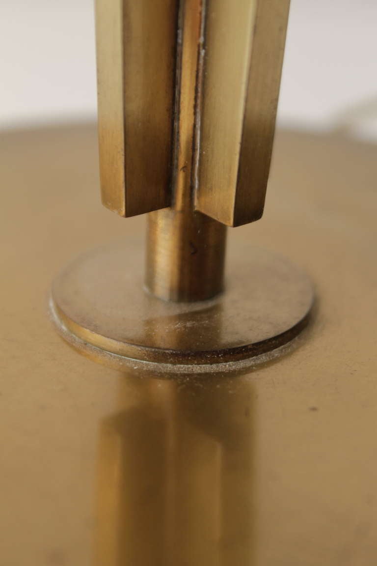 Jean Perzel Brass Table Lamp at 1stDibs