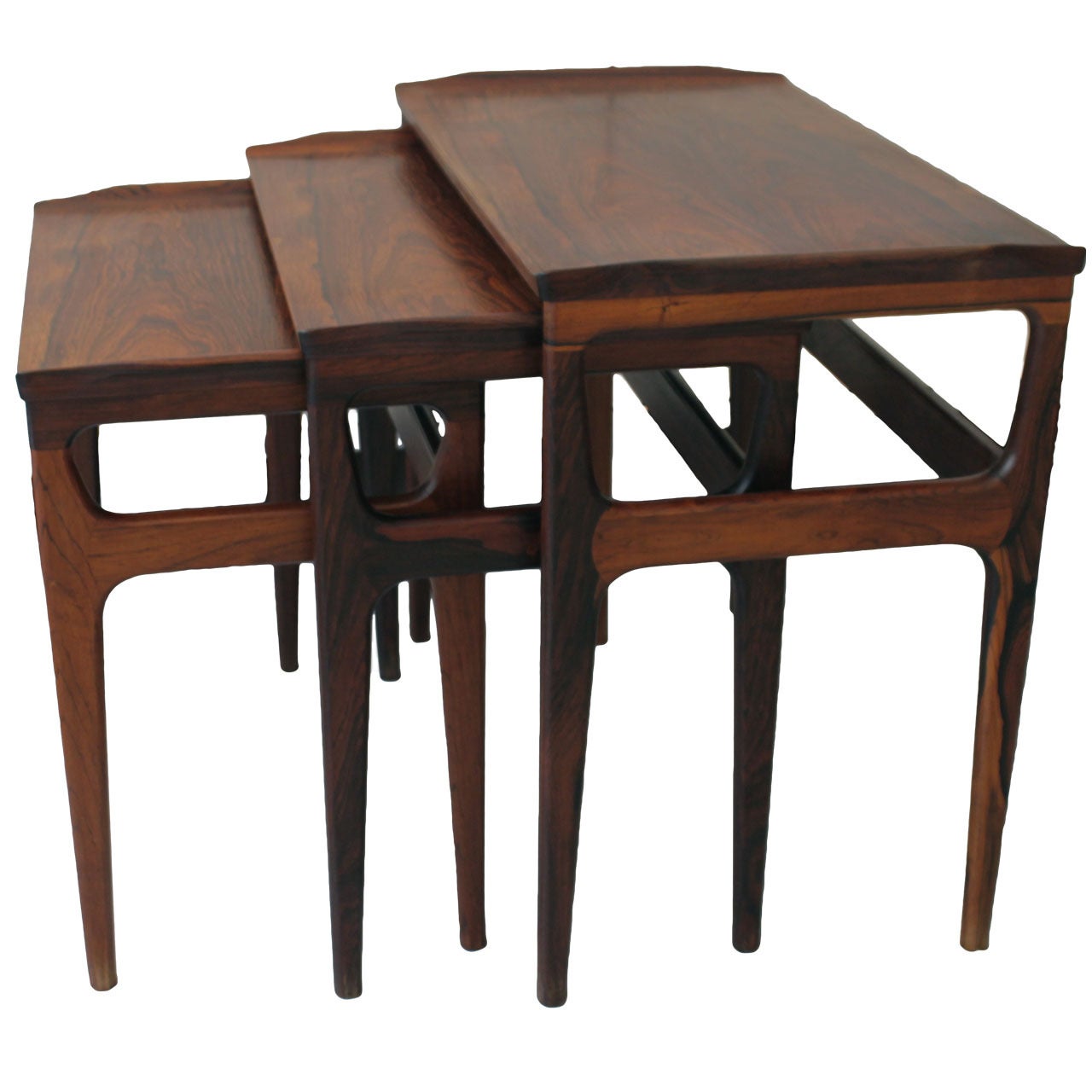 Curved Nesting Tables - For Sale on 1stDibs