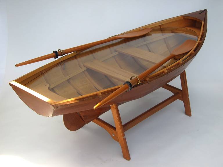 One of a Kind Rowboat Sofa Table For Sale at 1stDibs | row boat coffee ...