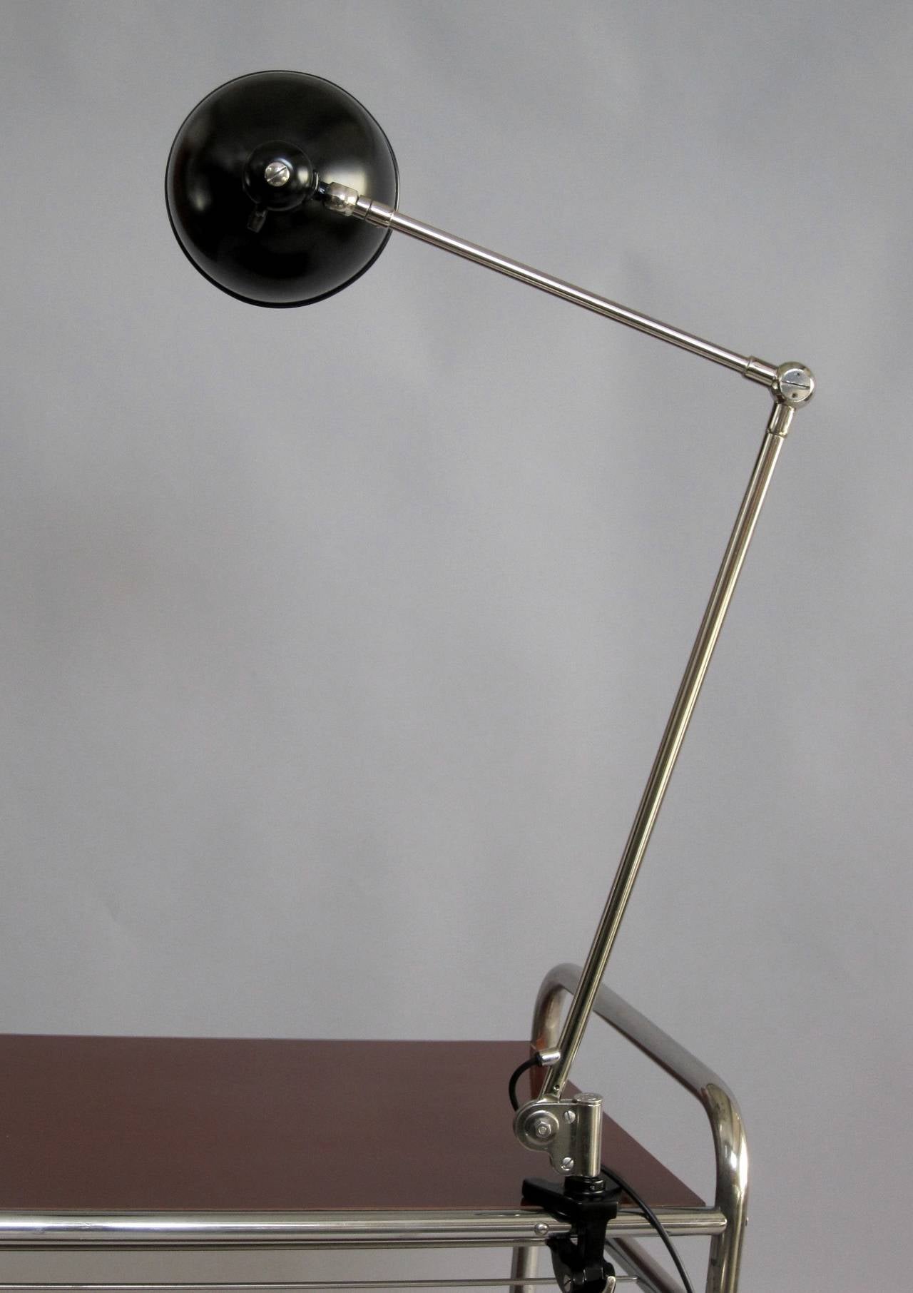 Workshop Clamp Lamp by Belmag, 1940s at 1stDibs