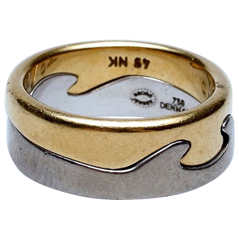 Georg Jensen. Two-piece Fusion ring 18 carat gold. at 1stDibs