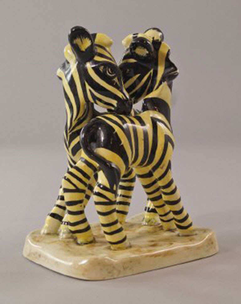 Art Deco Goldscheider, Myott Son and Co. Zebra Group at 1stDibs
