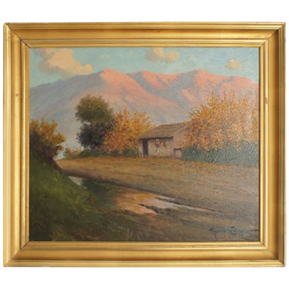 Benito Ramos Catalan (b. Chile 1888, d 1961): Mountain Landscape from ...