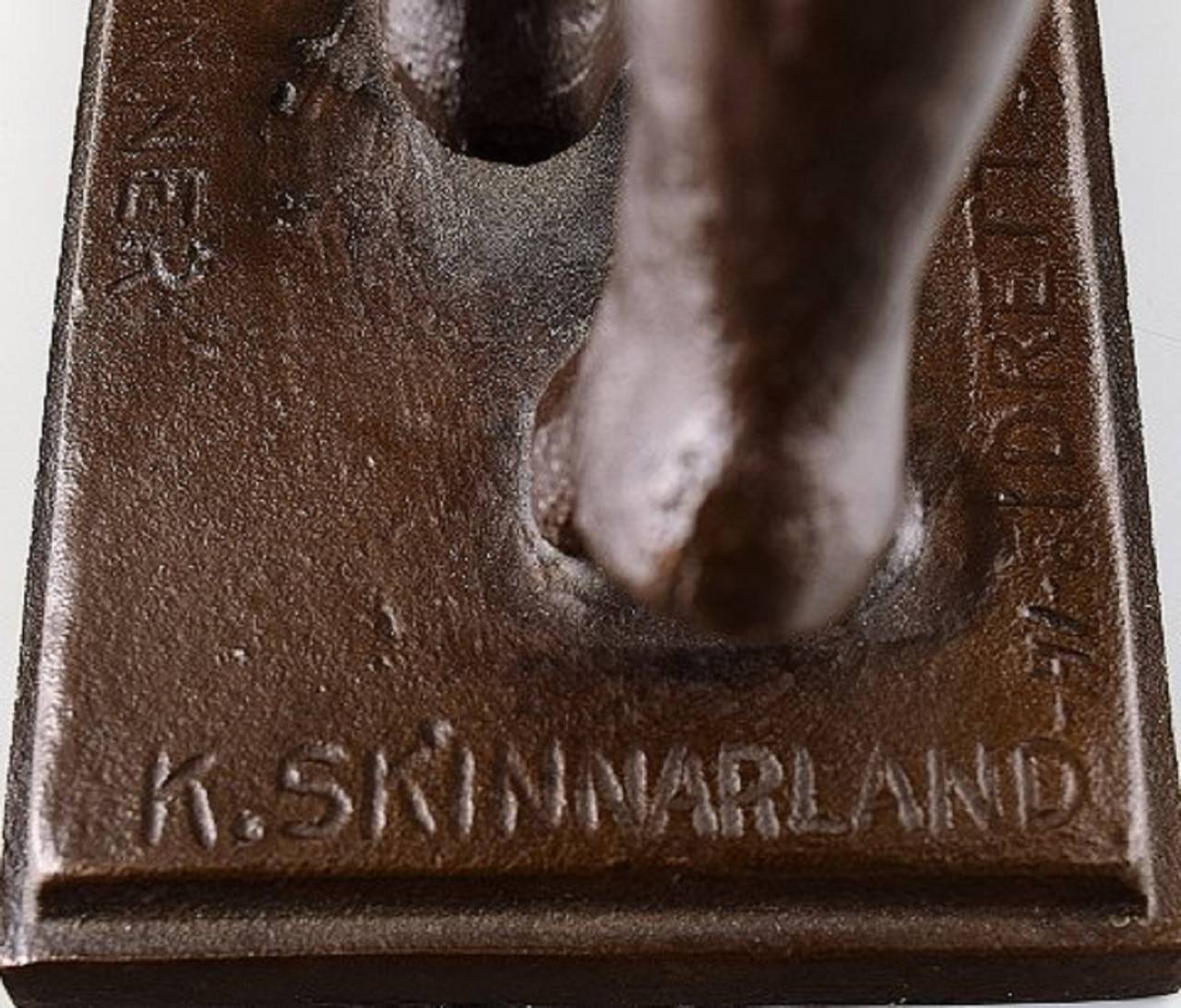 Knut Skinnarland, Art Deco Bronze Figure of Woman Athlete at 1stDibs