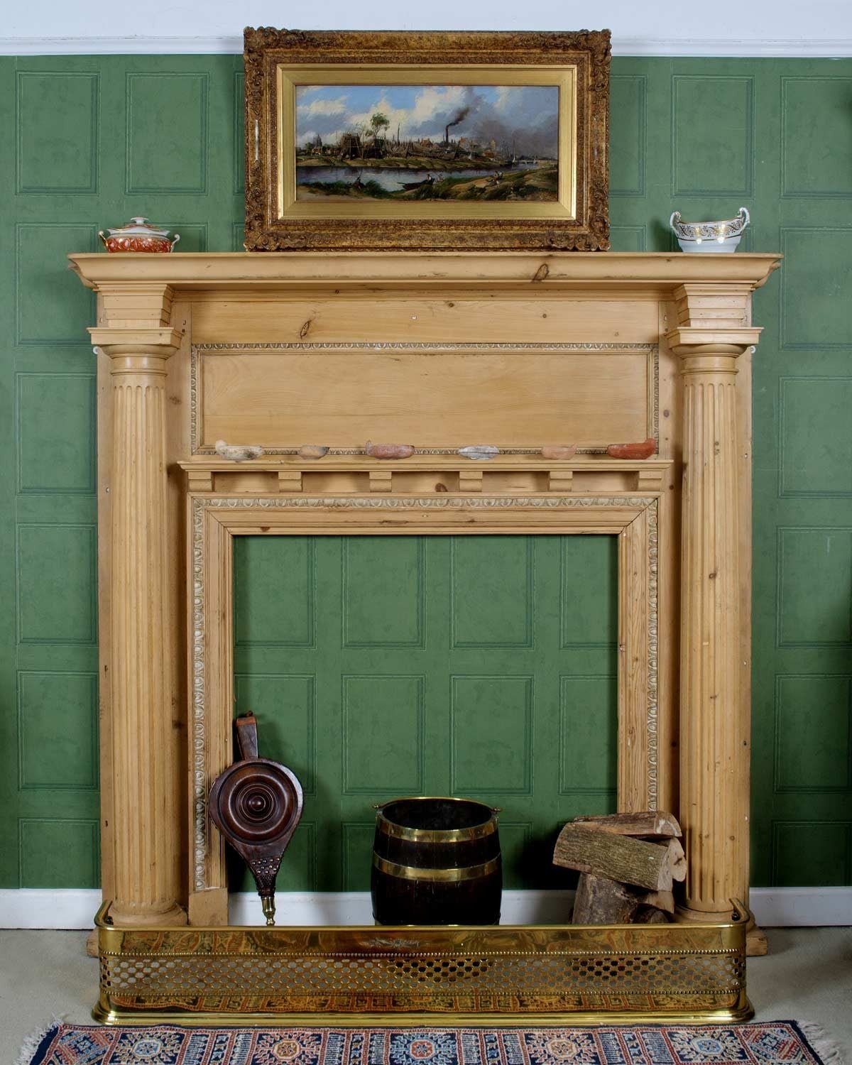 Regency Pine Fire Surround For Sale at 1stDibs