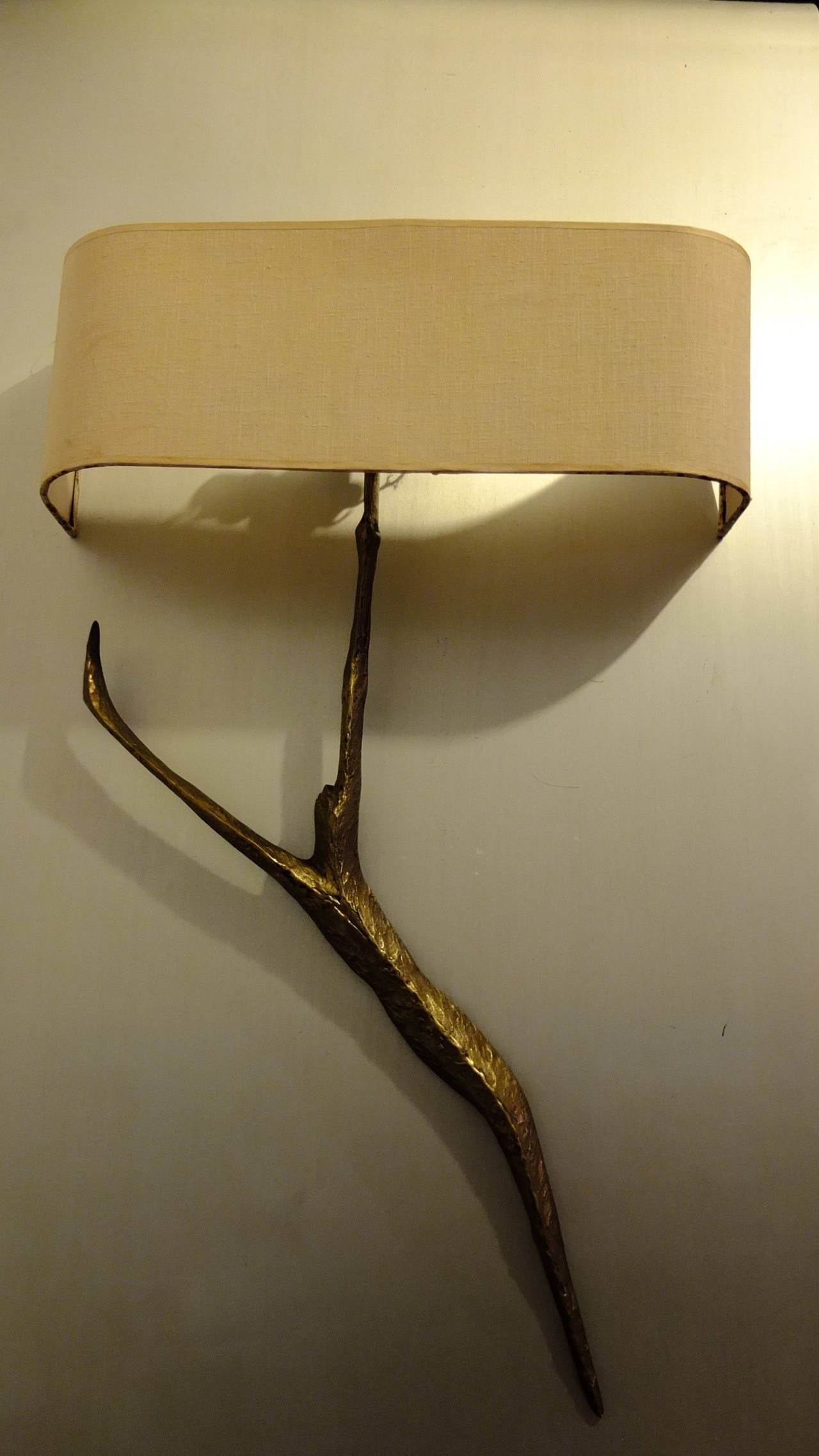 Felix Agostini 1960 Genuine Ariel Bronze Sconce at 1stDibs