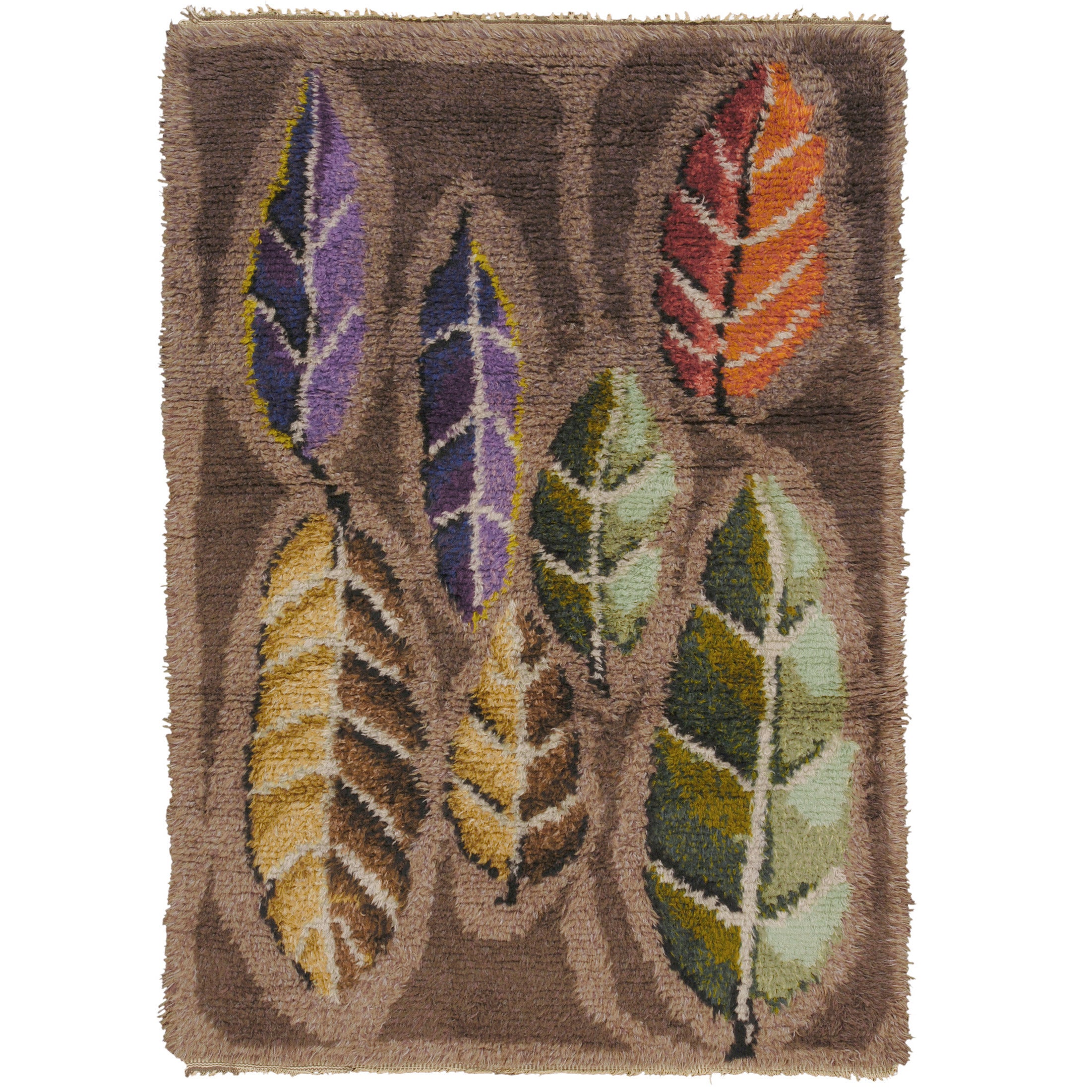 Mid-20th Century Swedish Rya Carpet For Sale at 1stDibs